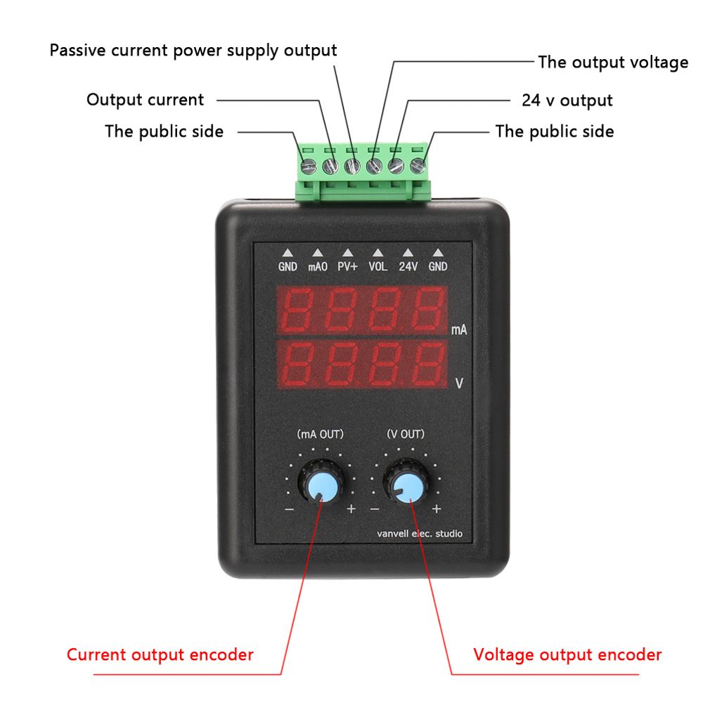 4-20mA 0-10V Signal Generator 24V Current Voltage Transmitter Signal ...