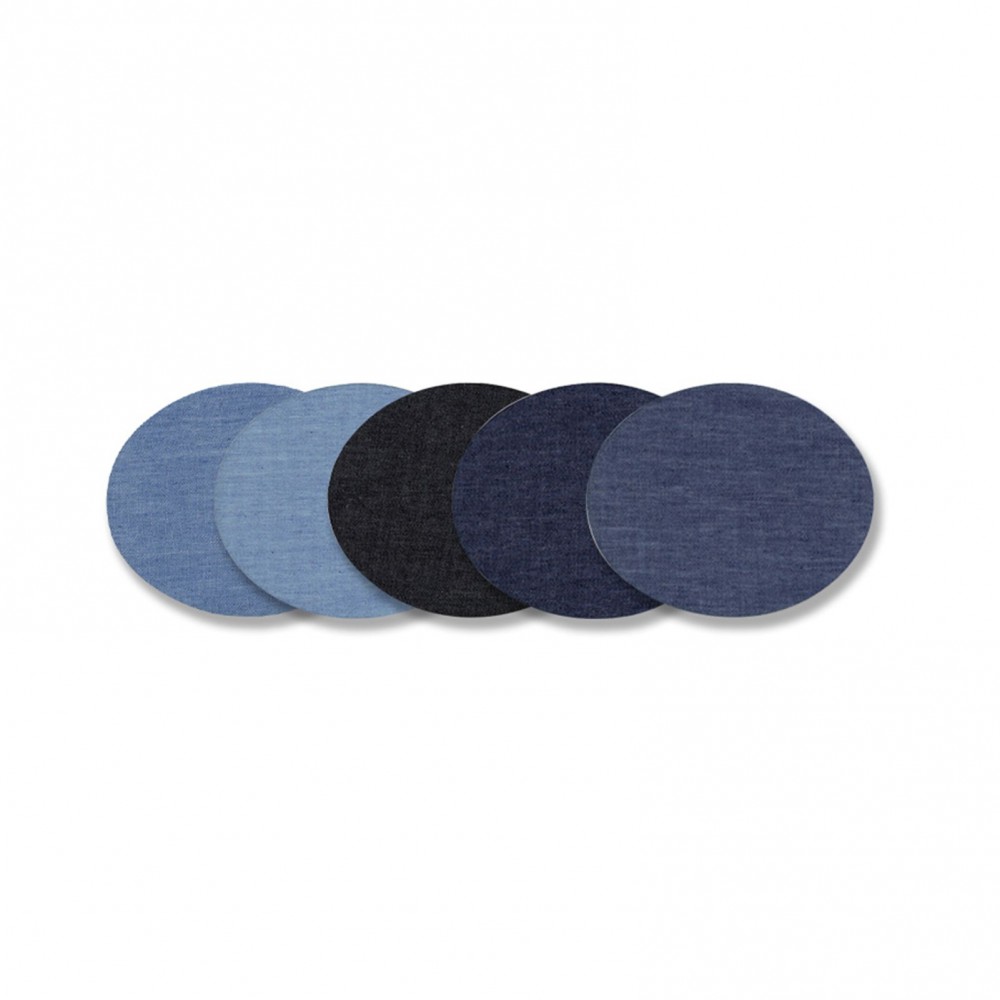 Premium Quality Denim Iron on Jean Patches No-Sew Shades of Blue Black ...